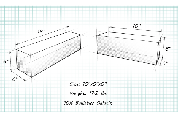Clear Ballistics | 10% Gel FBI Block